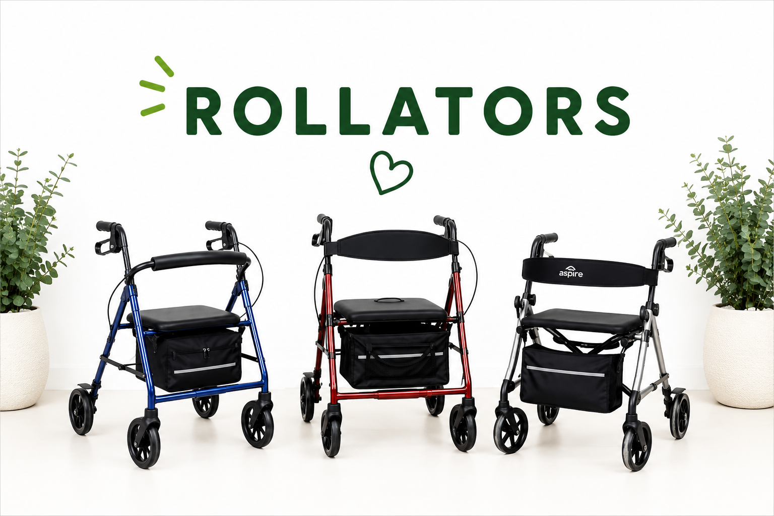 Rollators | Lightweight Mobility Aids for Sale – Fig Supports – Fig ...